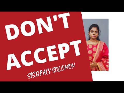 DON'T ACCEPT / SIS.GRACY SOLOMON /TEEN AND YOUTH TAMIL CHRISTIAN ...