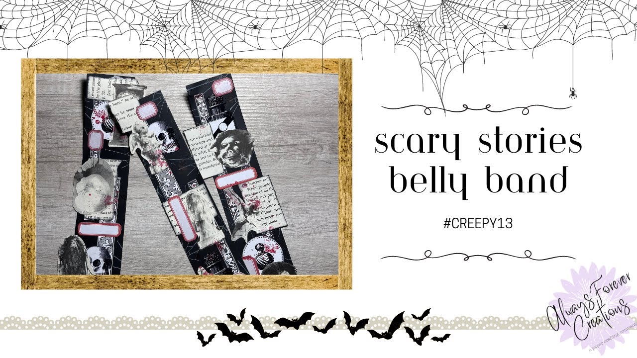 Making Belly Bands (Scary Stories Junk Journal) #creepy13 - YouTube