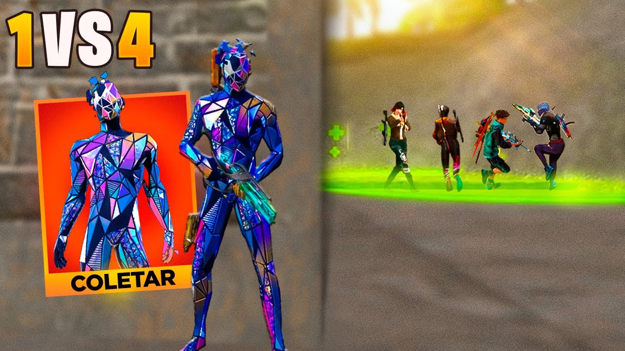 EQUIPEI A NOVA SKIN MAIS INSANA E FIZ JOGADAS INCRÍVEIS SOLO VS SQUAD ...
