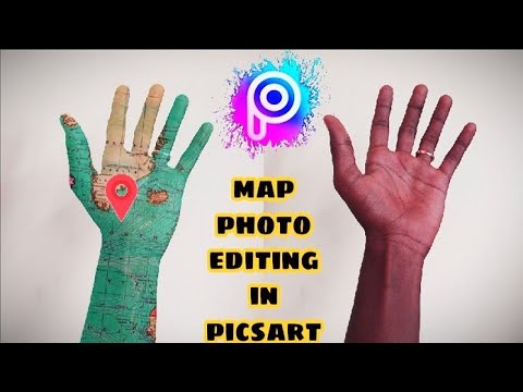 Creative map photo editing in picsart - YouTube