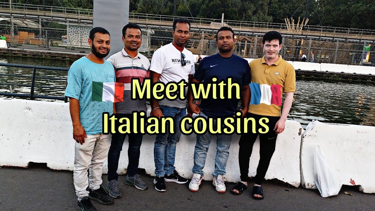 Meet with my Italian cousin after long time in the france - YouTube