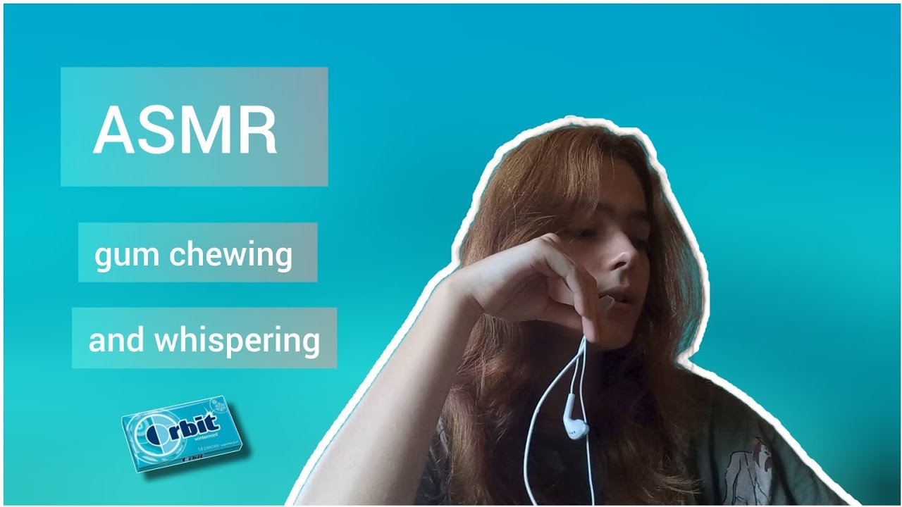 ASMR Gum chewing & Whispering (close-up mouth sounds) - YouTube