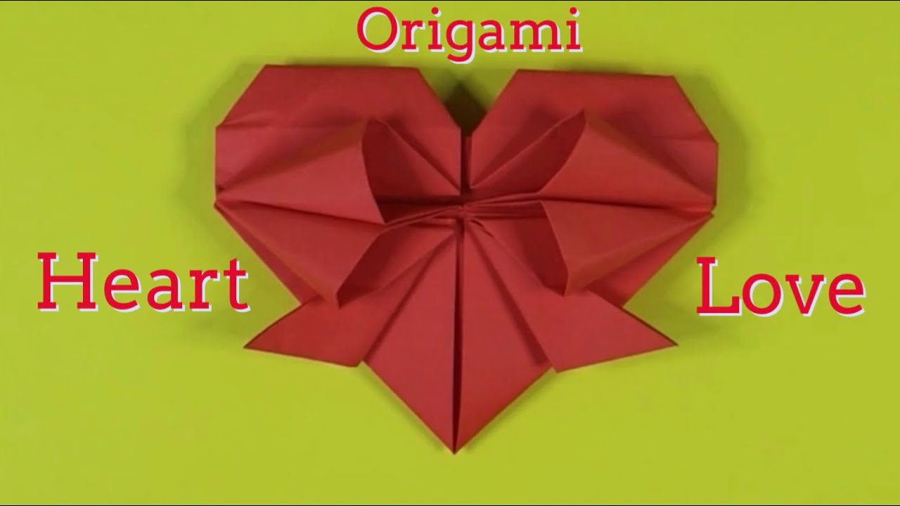 How to make origami love heart very easy tutorial - YouTube
