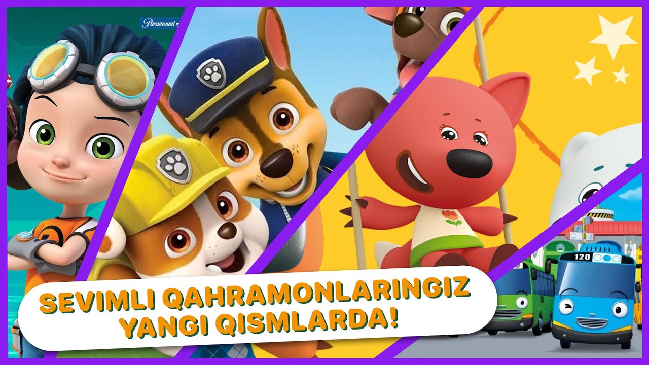 Yangi Multfilmlar Uzbek tilida 🎬🐶🚌🔧🧸 Sevimli Qahramonlar Bilan ...