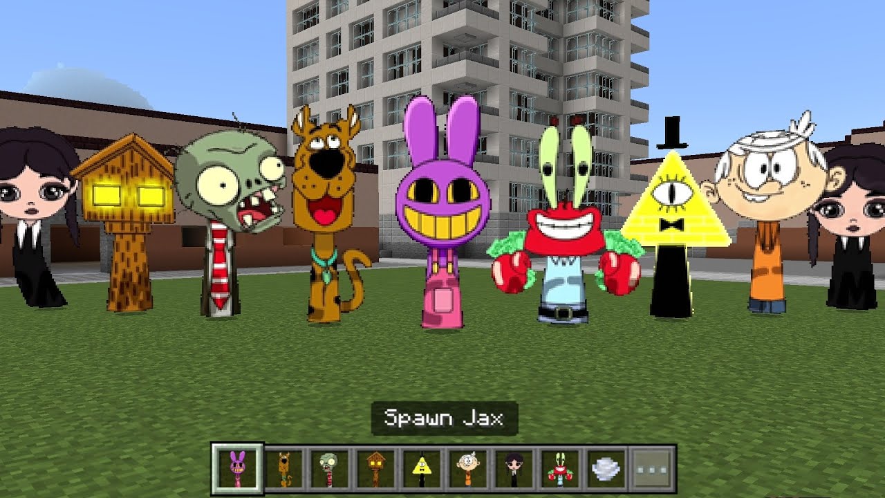Sprunki OC Jax from Amazing Digital Circus Added to Minecraft PE - YouTube