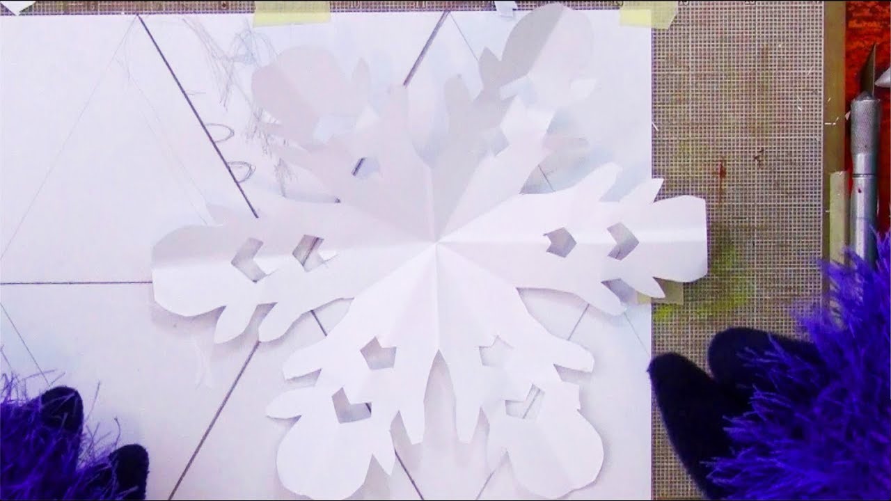 PAPER SNOWFLAKE • PAINT BY MONSTER - YouTube