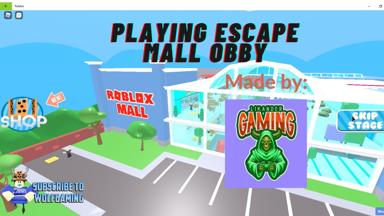 Playing escape mall obby!! - YouTube