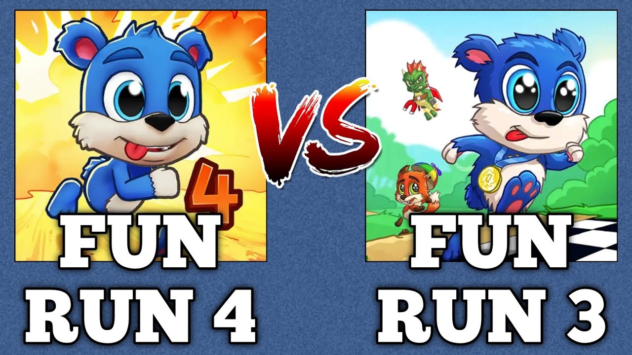 Fun Run 4 Vs Fun Run 3 | Animals | Powerups | Gameplay FHD - YouTube