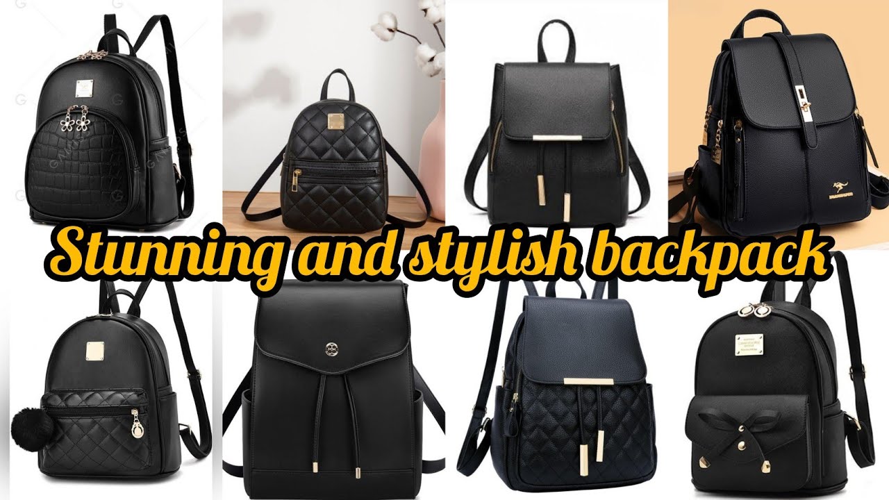 Stunning and beautiful black backpack/collection - YouTube