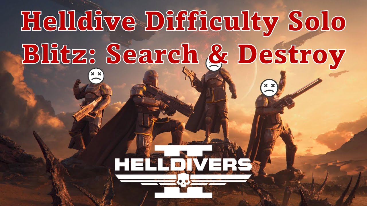HellDivers 2 - Solo Helldive Max Difficulty - Blitz Search & Destroy Mission (Fenrir lll) - YouTube