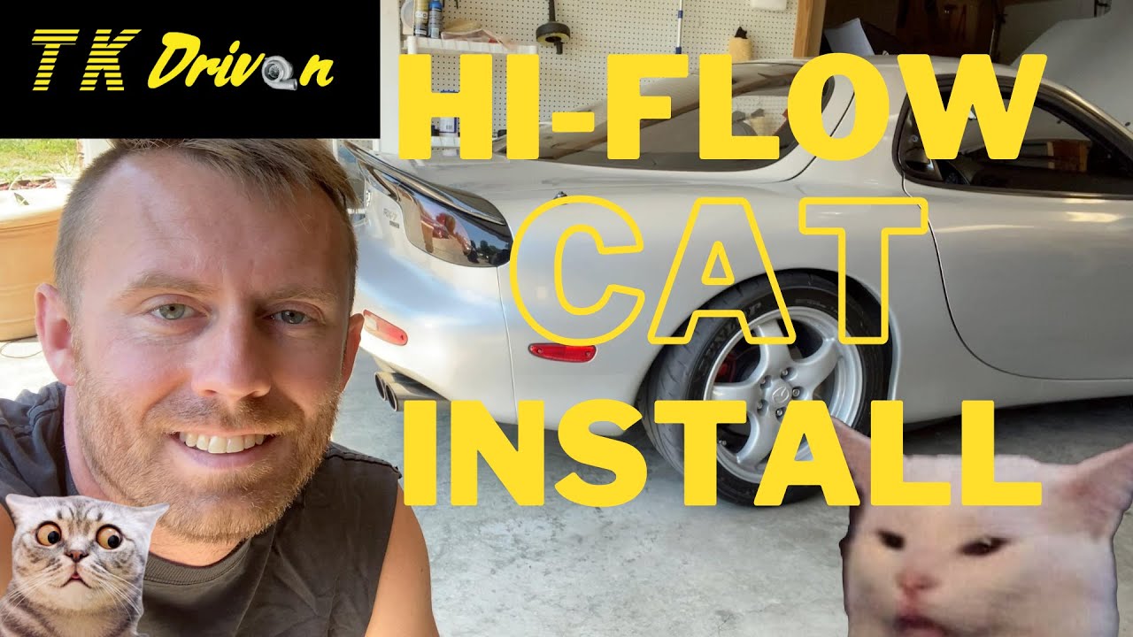 Installing a hi-flow cat in an FD RX-7 - YouTube