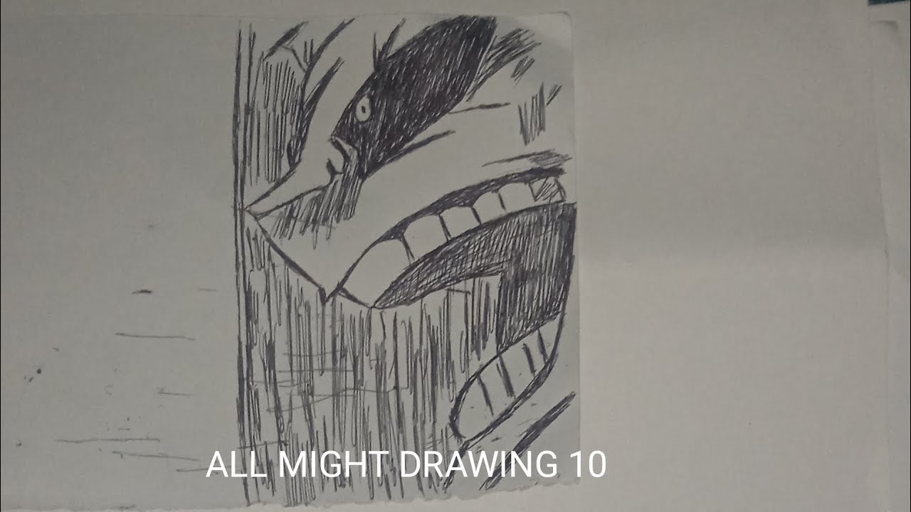All Might Drawing 10 🙀🔥 - YouTube