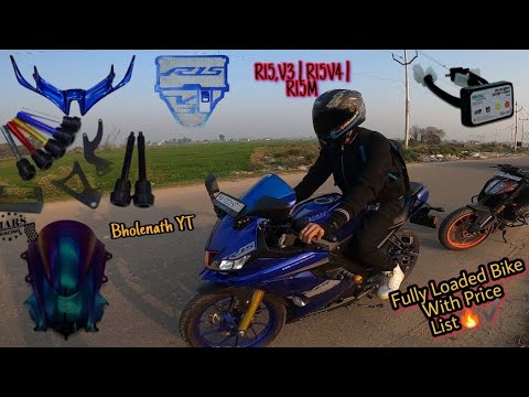 Yamaha R15M | R15V3 | R15V4 Fully Loaded Bike | R15 Accessories With ...