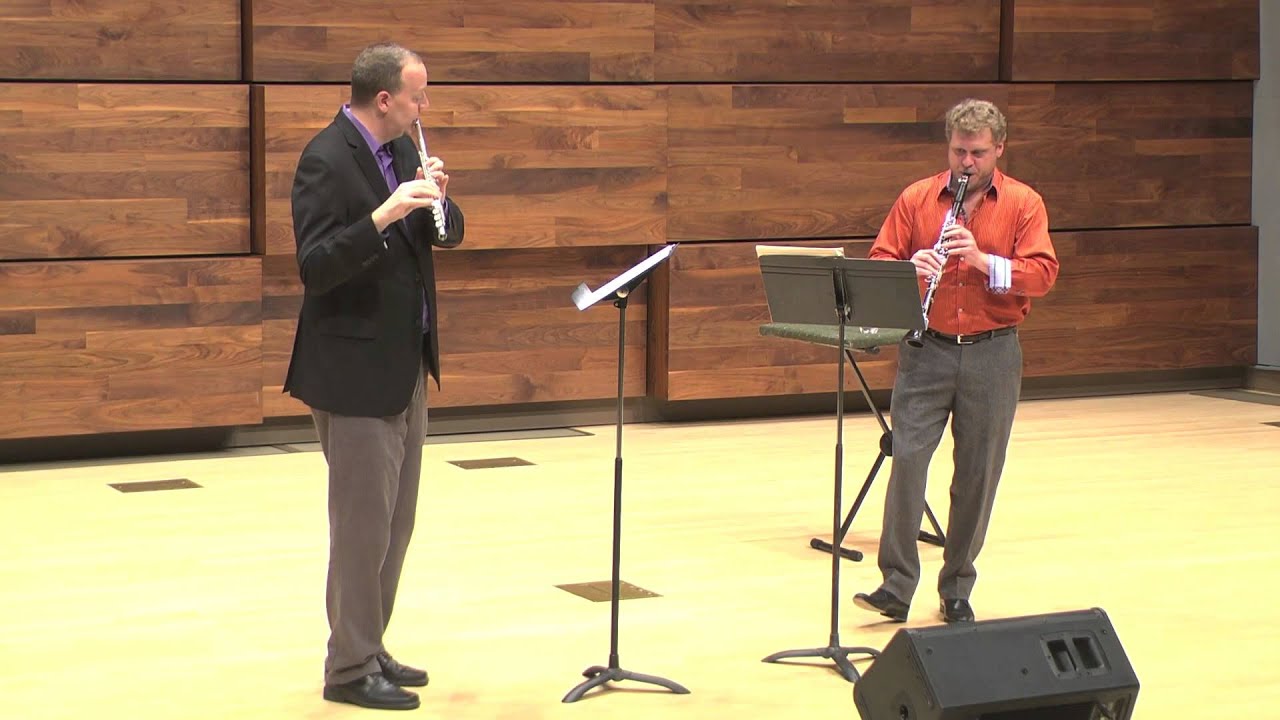 Robert Muczynski - Duos for flute and clarinet. VI - Allegro - YouTube
