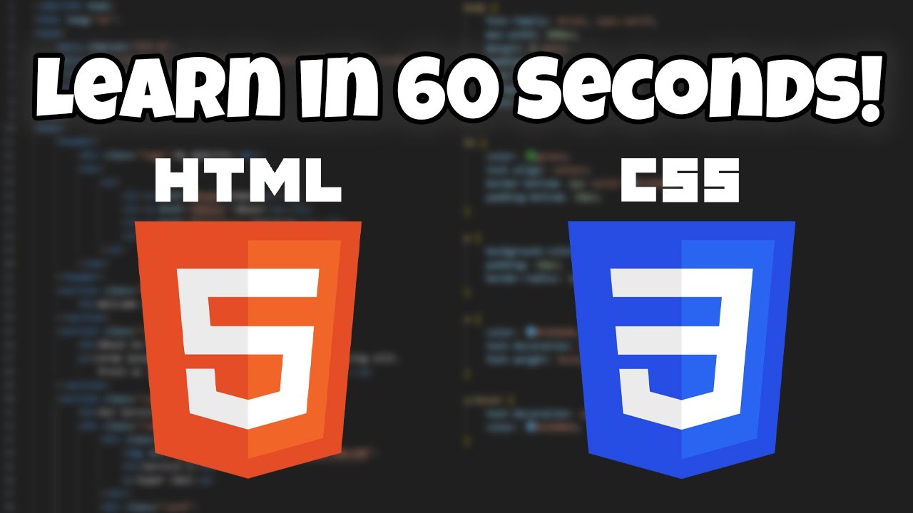 Learn HTML & CSS in 60 Seconds (Beginner) - YouTube