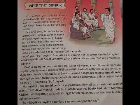 4c sinifi kitabı Niyə Siz Deyirik