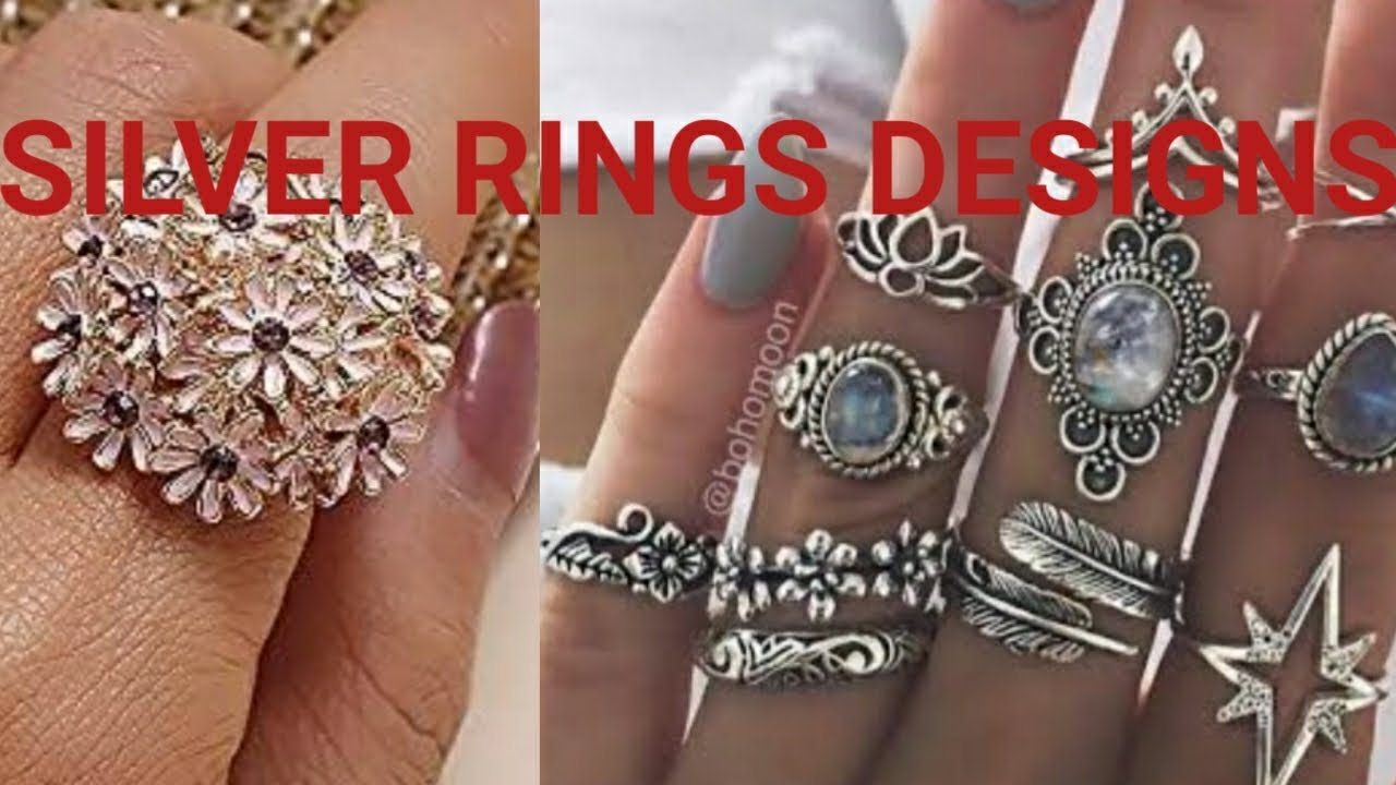 LATEST SILVER RING DESIGNS - YouTube