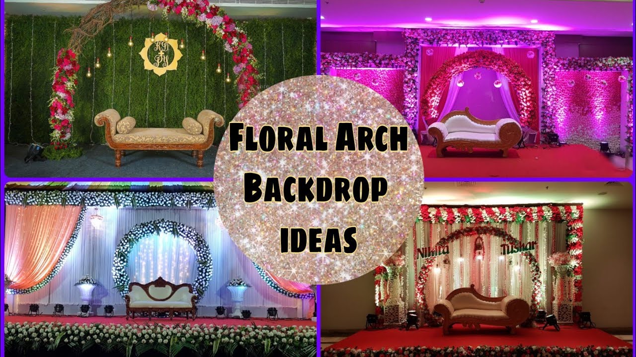 Floral Arch Backdrop|Wedding Stage Decoration Ideas|2020|Flower ...