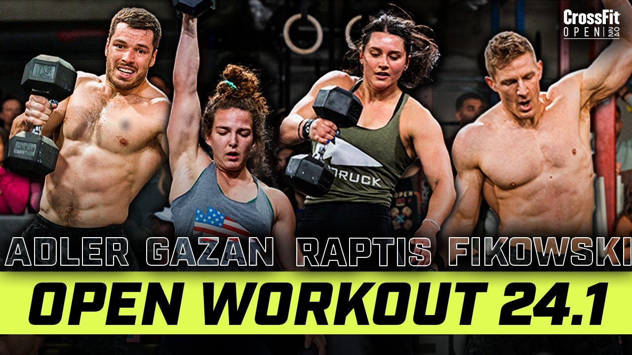 Adler, Fikowski, Gazan, and Raptis — CrossFit Open Workout 24.1 - YouTube