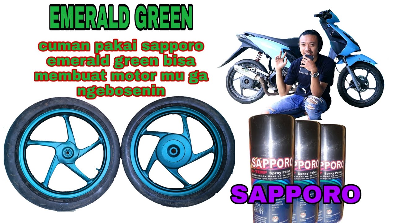 CAT VELG BEAT MENGGUNAKAN WARNA EMERALD GREEN DARI SAPPORO - YouTube
