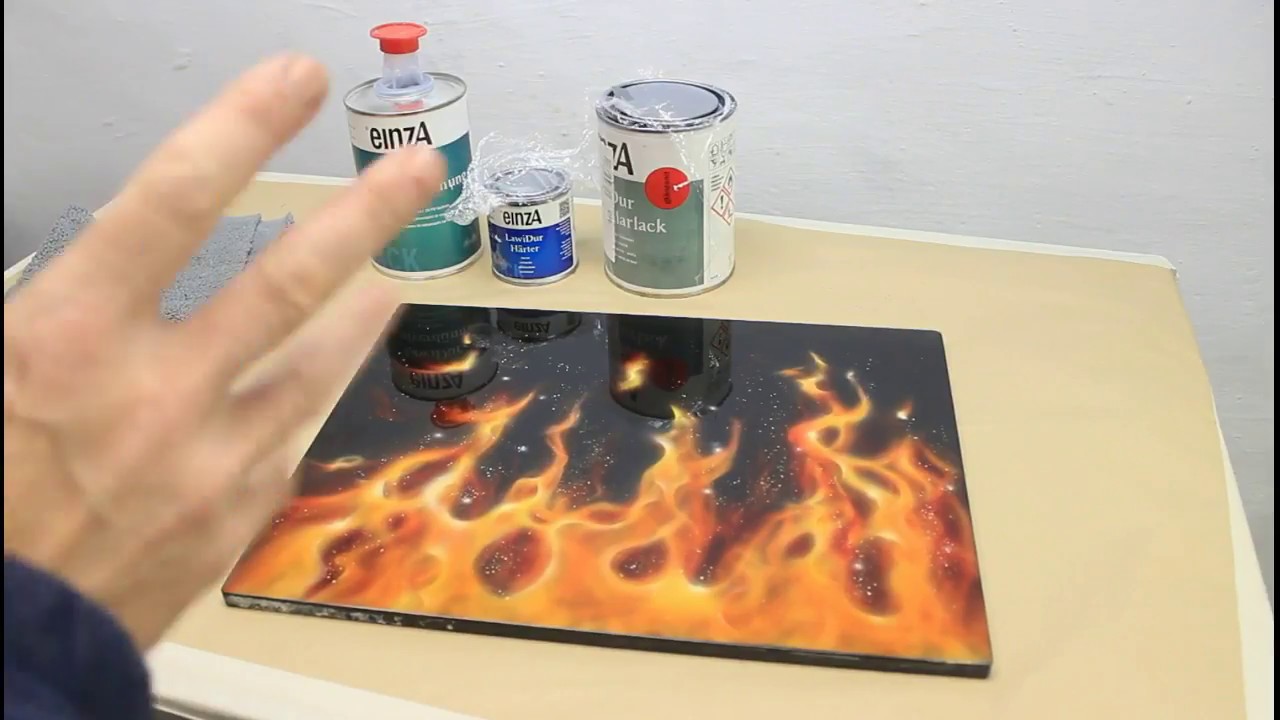 Einza Polyurethan-Acryl-Lack Härtetest. - YouTube