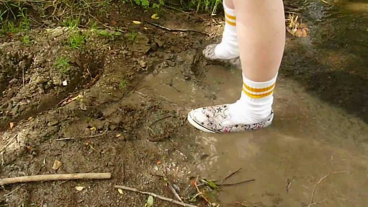 Wet and muddy shoes - YouTube