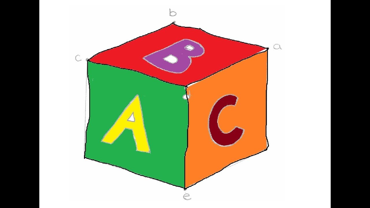 How To Trace Cube | Coloring Pages for Kids | Shapes Worksheets for ...