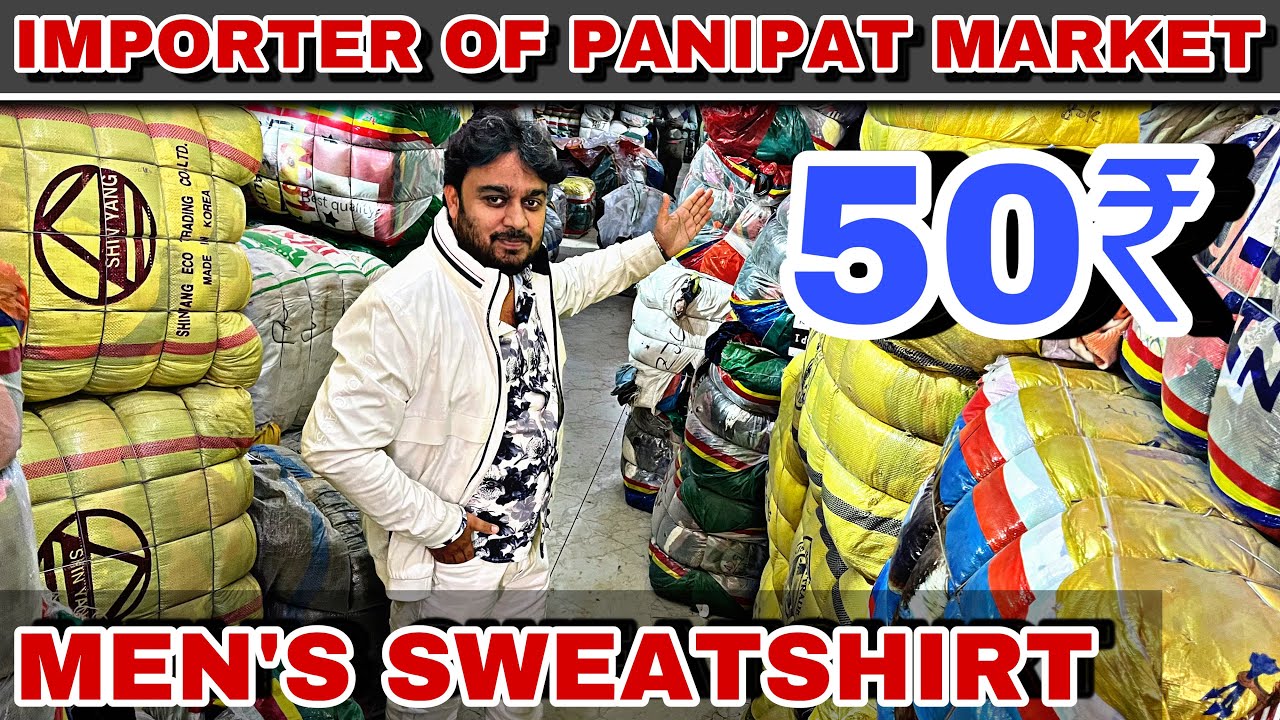 50₹ only Export surplus Korean men’s sweatshirt bale || A grade or A++ ...