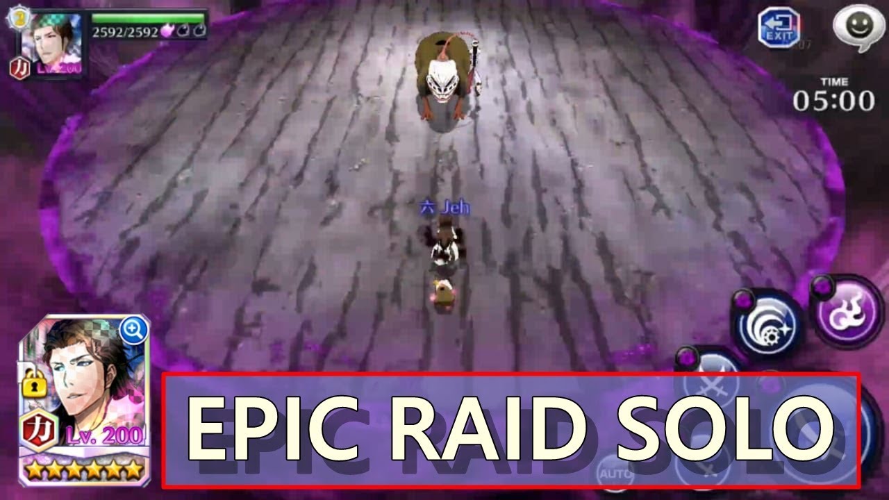 Bleach Brave Souls - Aizen Epic Raid SOLO Transcendence - YouTube