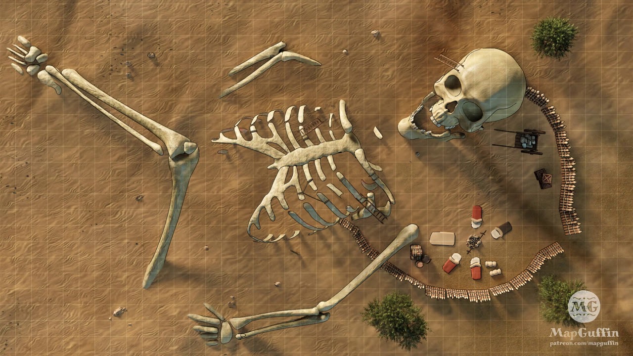 MapGuffin - Skeleton Camp - Animated Battlemap - YouTube