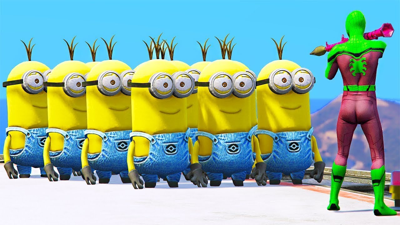 Minions vs Gravity - GTA 5 Ragdoll Fails 💛 #FunnyRagdoll 777 - YouTube