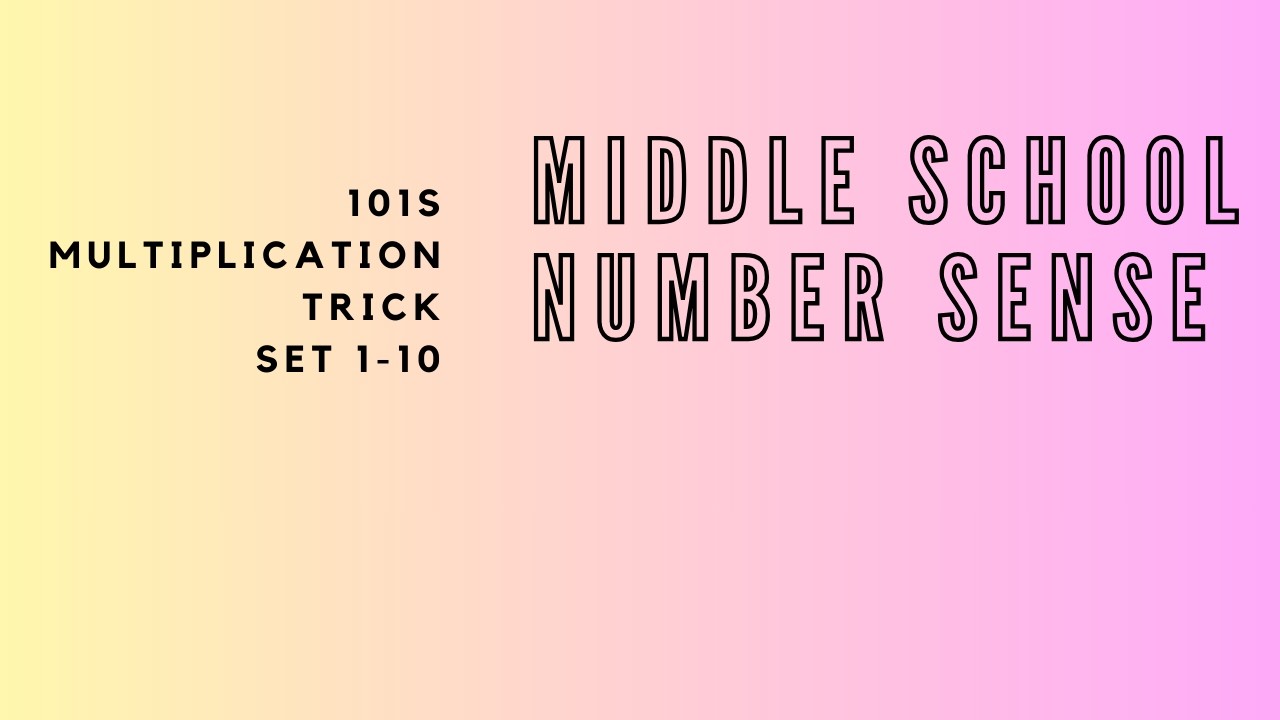 UIL Number Sense 1-10 (Middle School) | 101s Multiplication Trick - YouTube