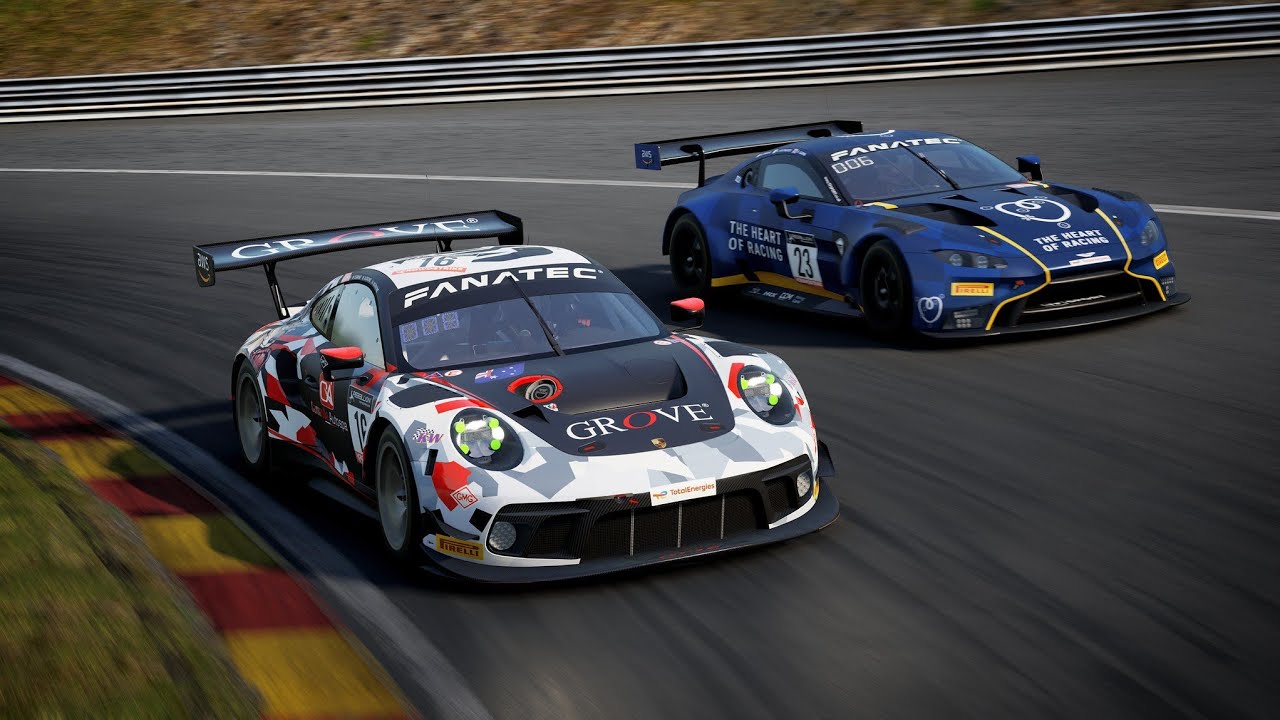 Assetto Corsa Competizione Spa Battles In Porsche GT3-R! - YouTube