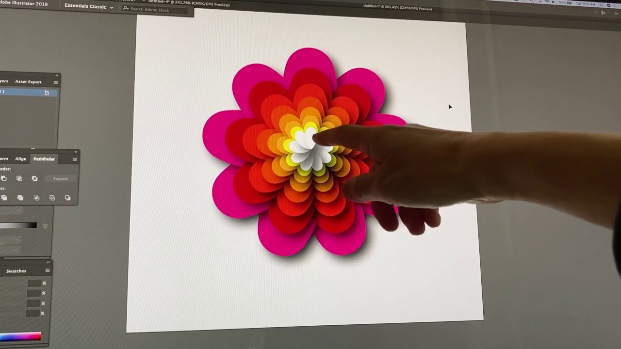 Adobe Illustrator By Beginner Layered Flower YouTube adobe-illustrator-by-beginner-layered-flower-youtube