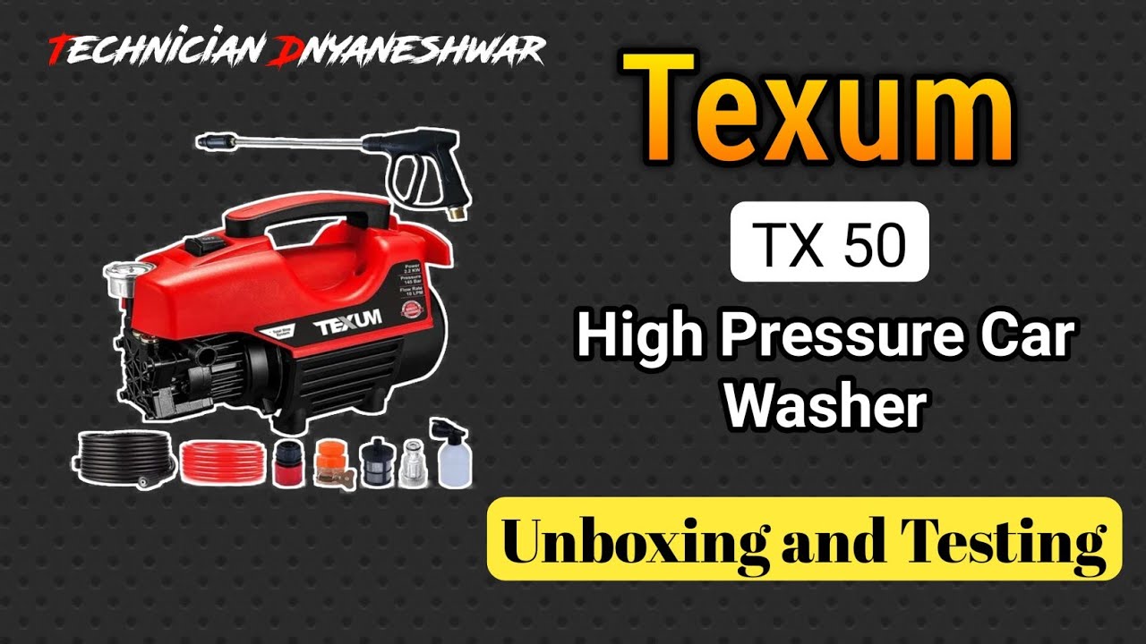 Texum TX-50 Portable High Pressure Car Washer || Texum Pressure Washer ...