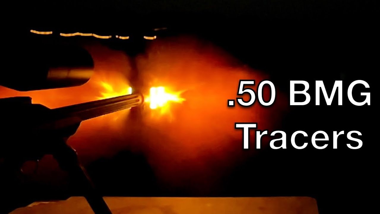 .50 BMG Tracers at Night with Barrett .50 Cal - YouTube