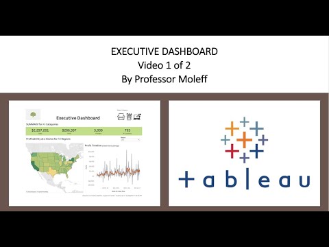 Tableau Executive Dashboard Tutorial (building the sheets) Part 1 of 2 ...
