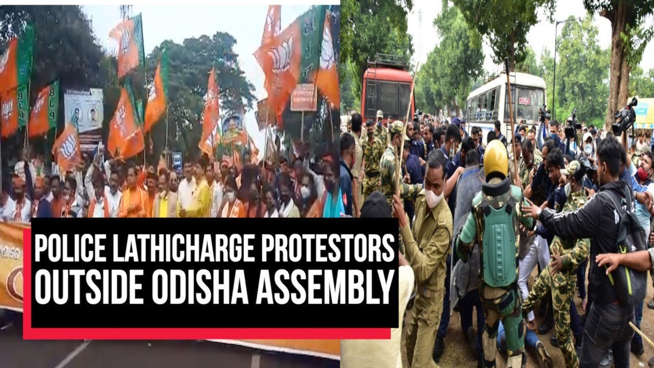 Protesting BJP Workers Scuffle With Police | Cobrapost - YouTube