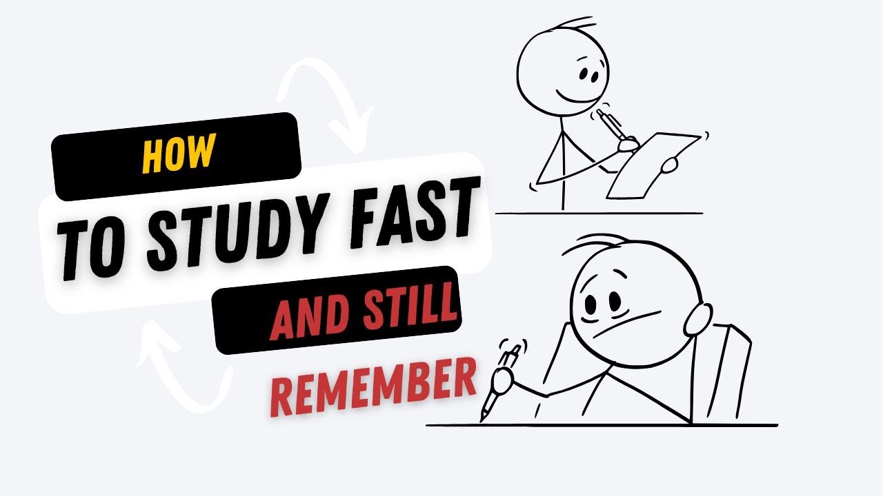 HOW TO STUDY FAST AND STILL REMEMBER - YouTube