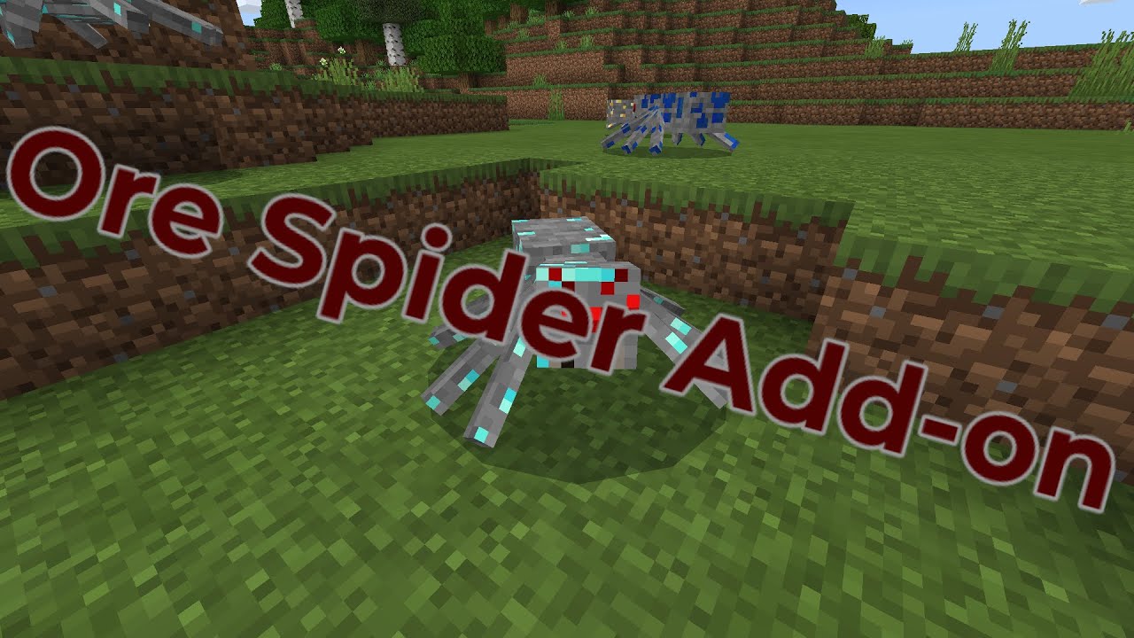 Ore Spider Add-on minecraft bedrock edition - YouTube