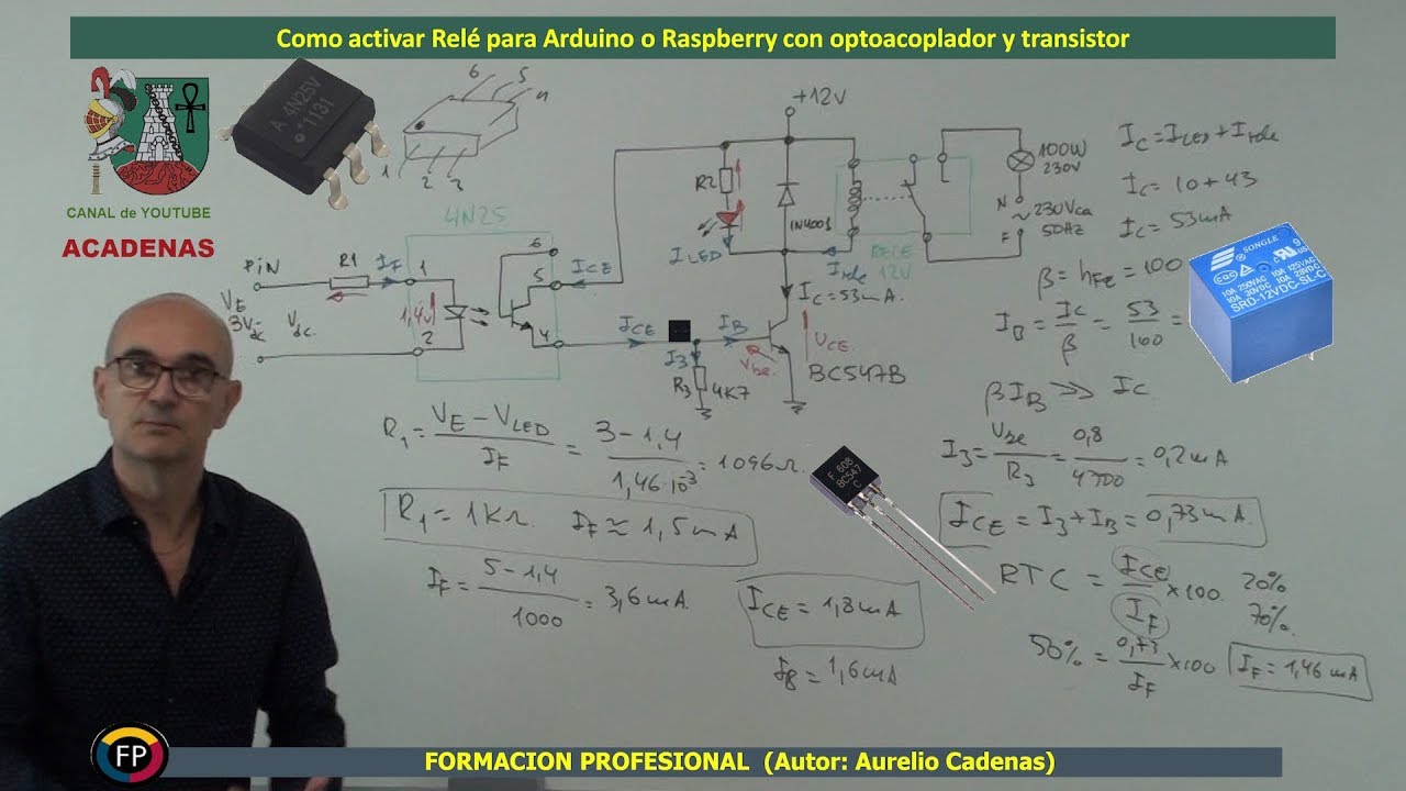 Como activar con fototransistor un rele para arduino y raspberry (Clase ...