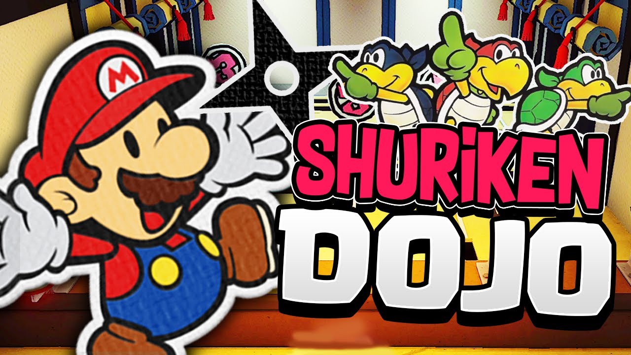 Paper Mario Origami King Shuriken Dojo! MINI- GAME Gameplay - YouTube