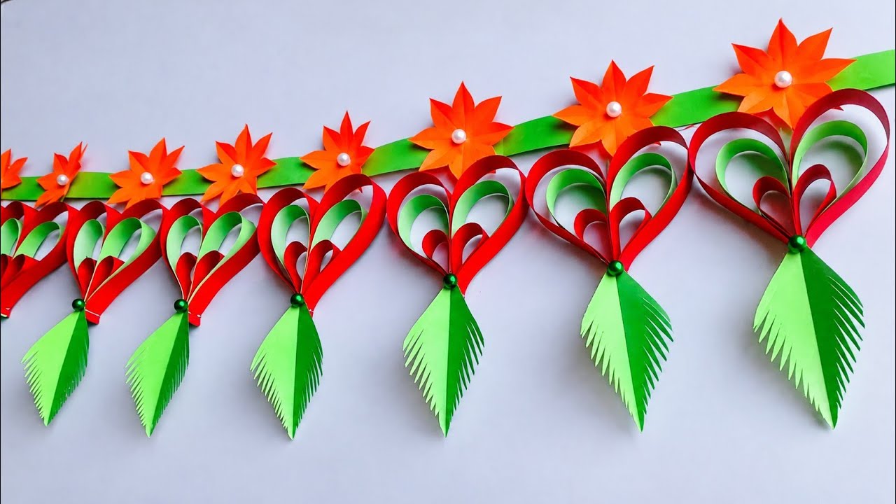 Easy Door Hanging Toran | Paper Toran | Diwali Decoration Ideas - YouTube