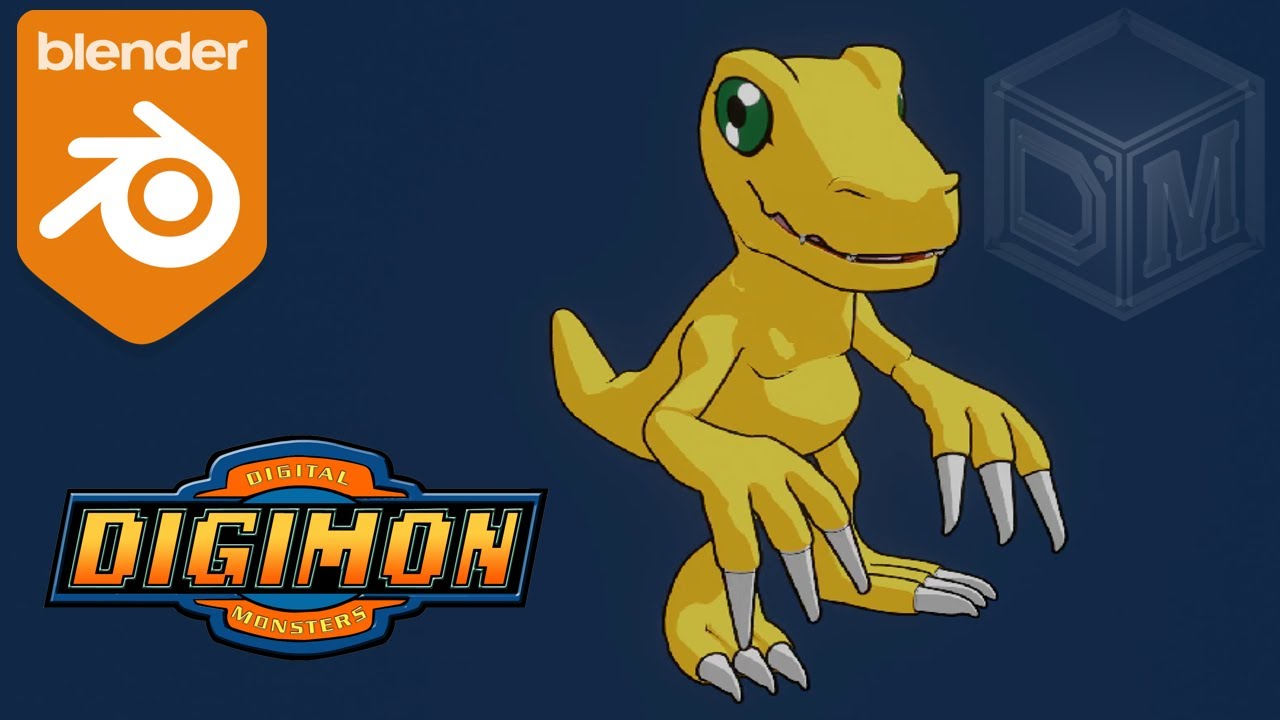 Digimon - Agumon - Blender Timelapse - YouTube