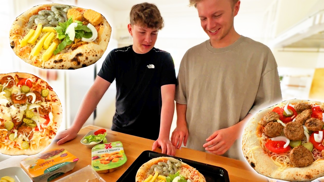 1 Tag alles auf Pizza essen 🍕 Pommes Burger Pizza @Ash5ive @Echtso ...