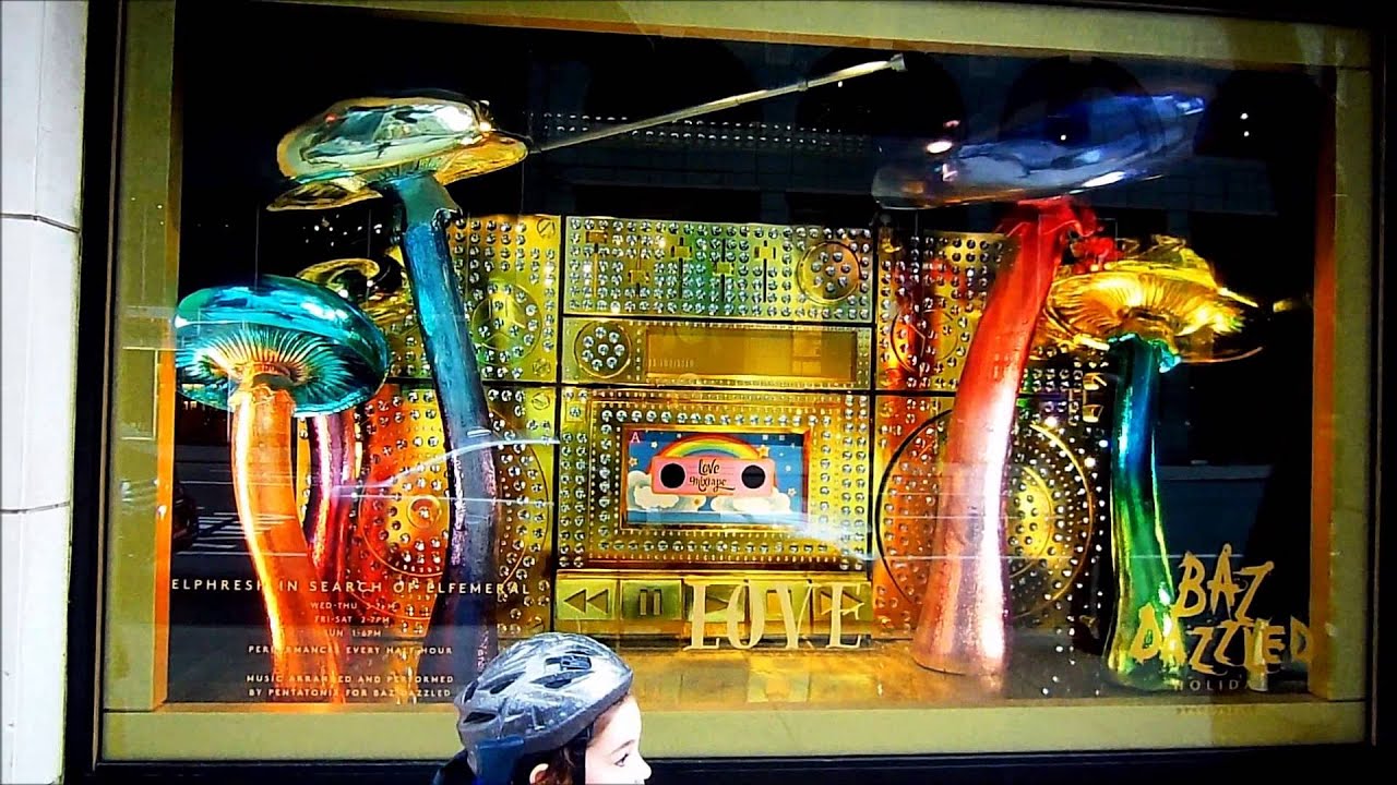 2014 Barney's Holiday Windows unveiling Baz Dazzled - YouTube