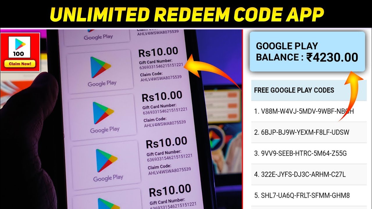 How To Get Google Play Gift Card | Free Redeem Code Earning App | How ...