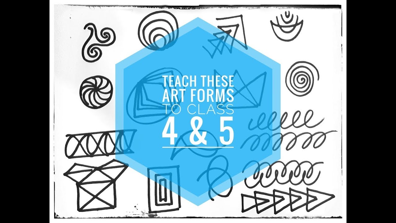 Art forms for class 4 & 5 | How to draw art forms | Teach these art ...