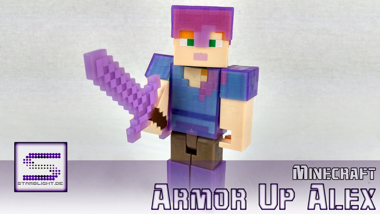 Mattel Minecraft Armor Up Alex Action Figure Review (Deutsch / German ...