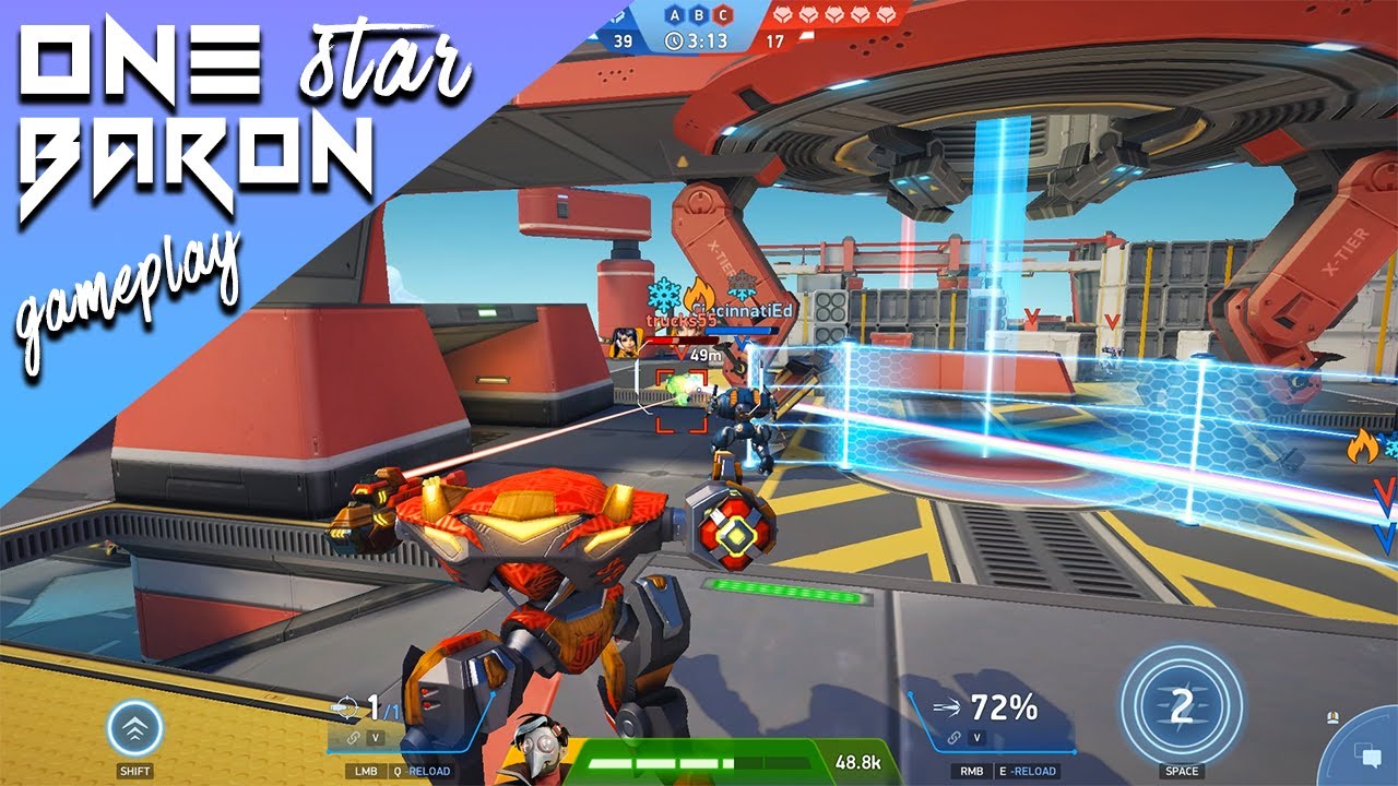 Baron in Action - Mech Arena - (Grav 16 + EM 16) Gameplay - YouTube